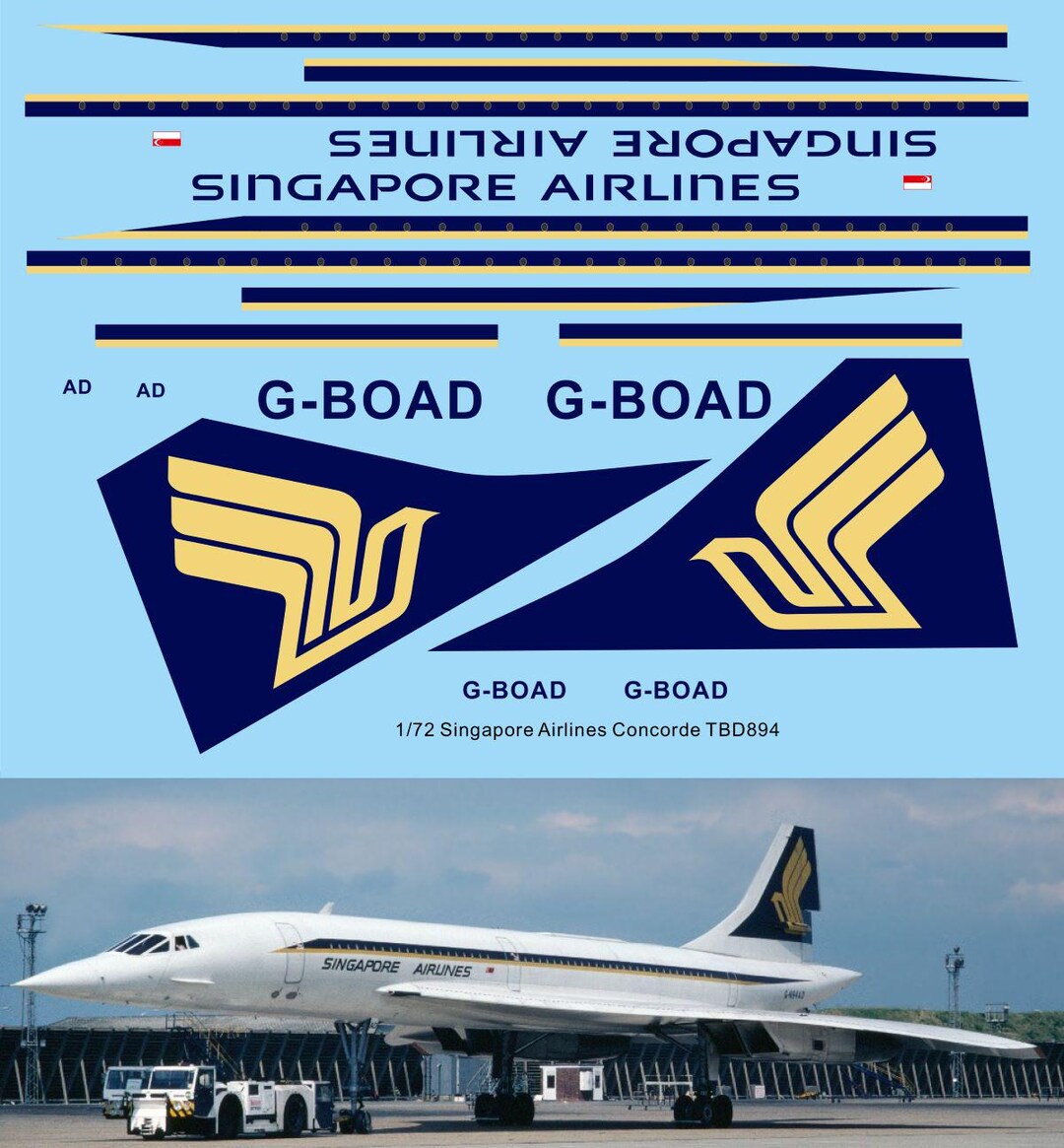 1/72 Decals for Concorde Singapore Airlines TB Decal TBD894 - Etsy