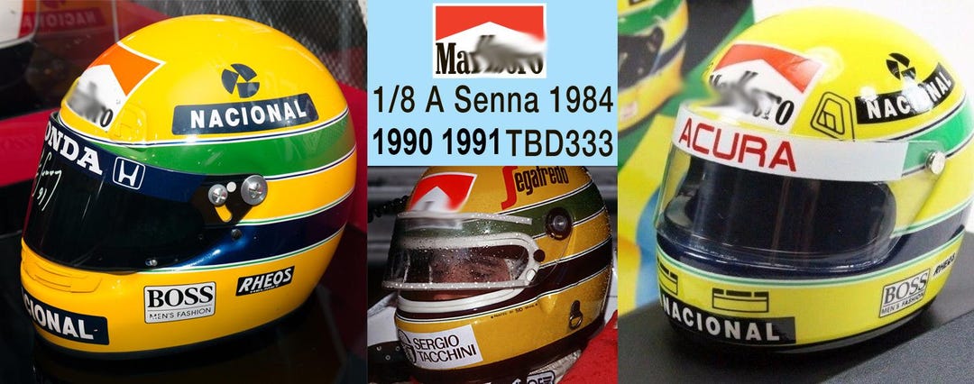 1/8 Decals for SENNA MISSING Helmet DECALS 1984 1990 1991 TBD333 - Etsy