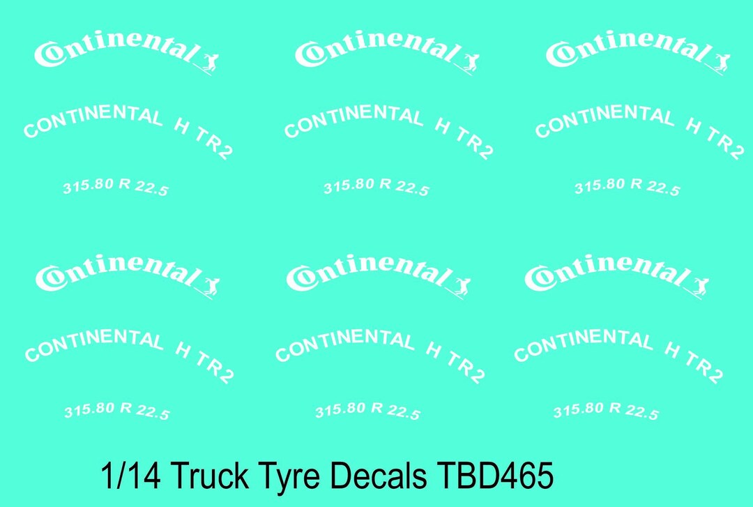 1/14 Decals Replacement Tires for Continental Truck Decal TBD461 - Etsy