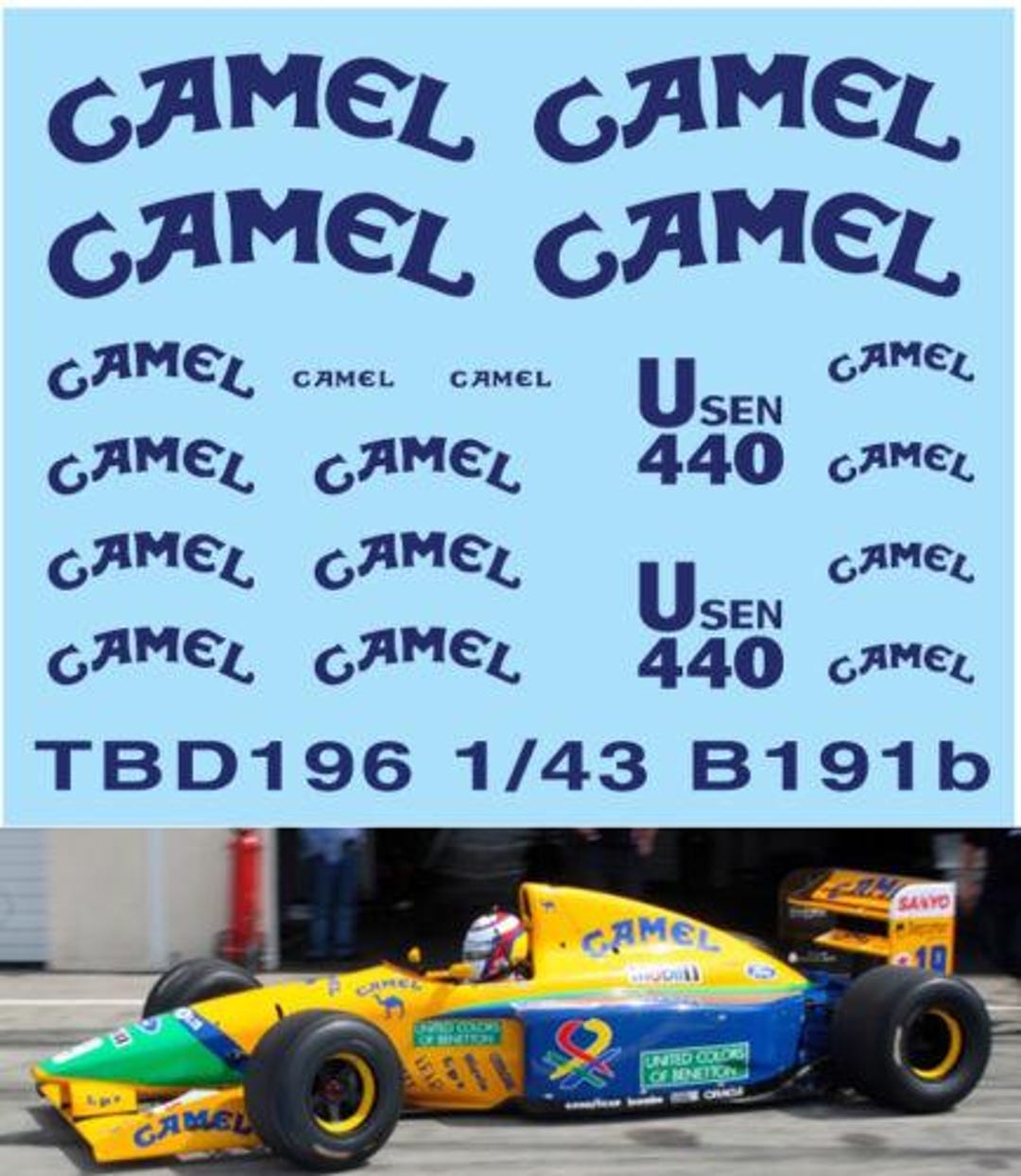 1/43 Decals for FORD BENETTON B191B 1992 TBD196 - Etsy