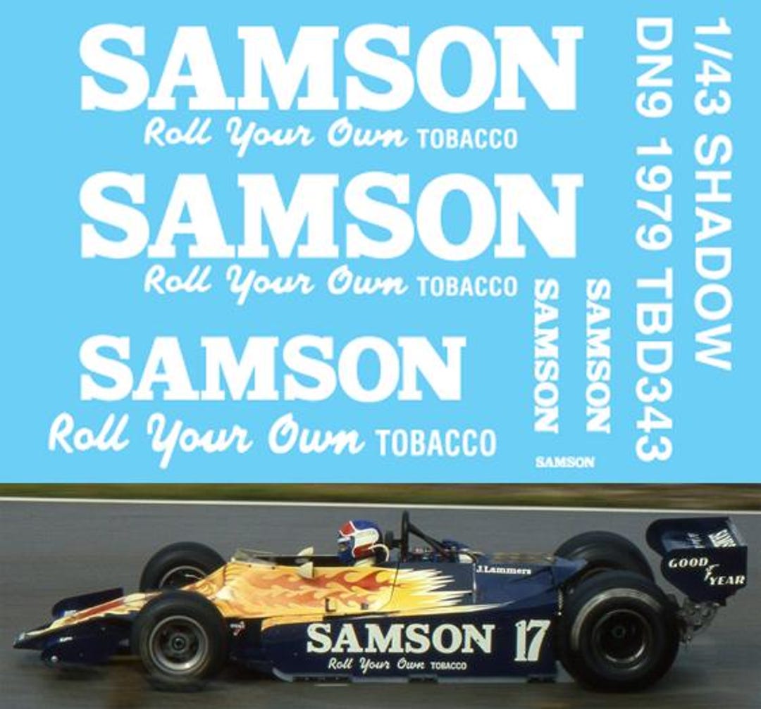 1/43 Decals for Shadow DN9 Samson 1979 TBD343 - Etsy