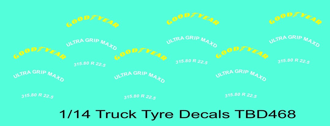1/14 Replacement Tire Decals for Goodyear Truck Decal TBD468 - Etsy