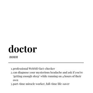 DOCTOR Definition Print - Etsy
