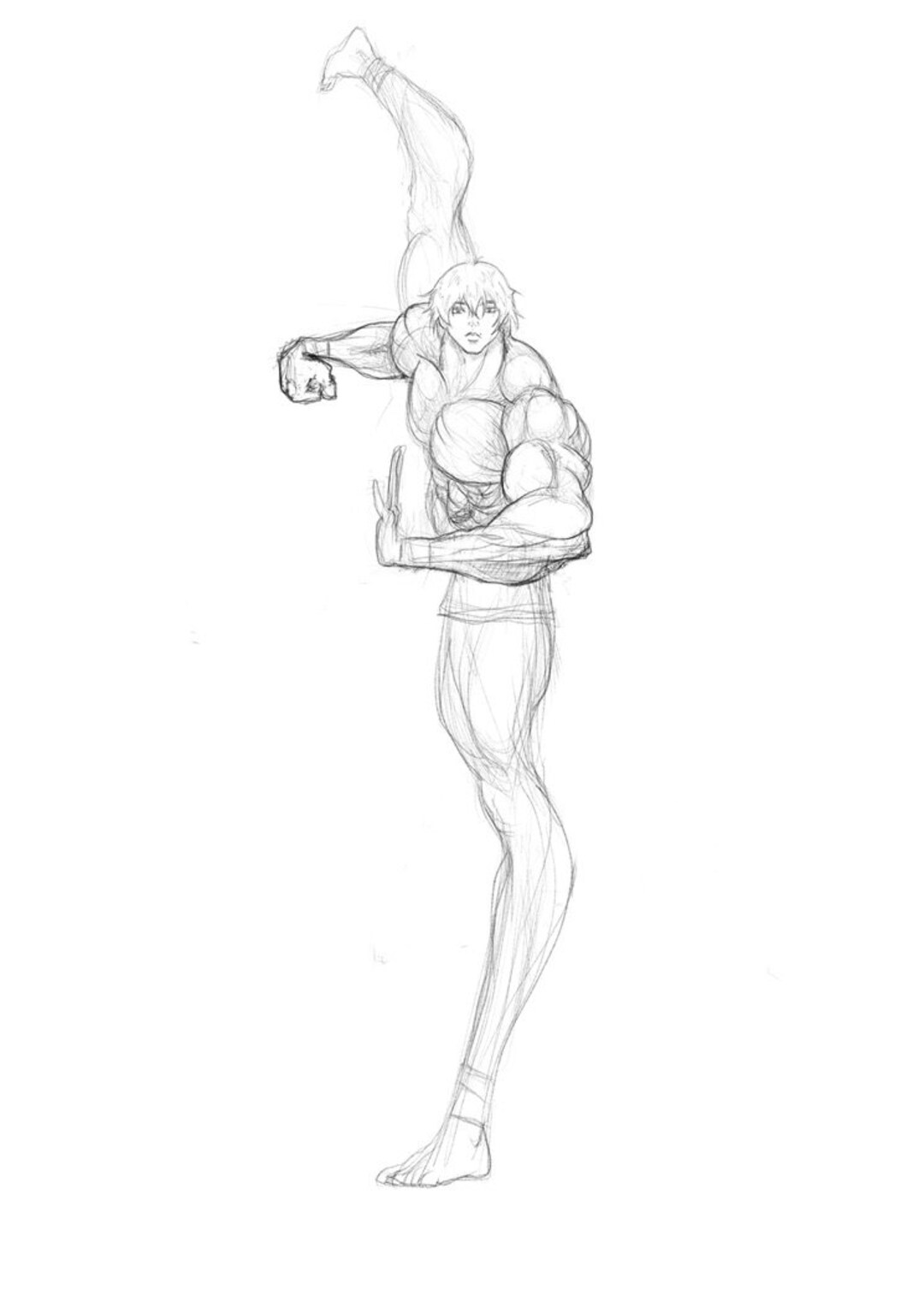 Baki, Fan-art, Anime, Manga, Rough, Sketch - Etsy UK