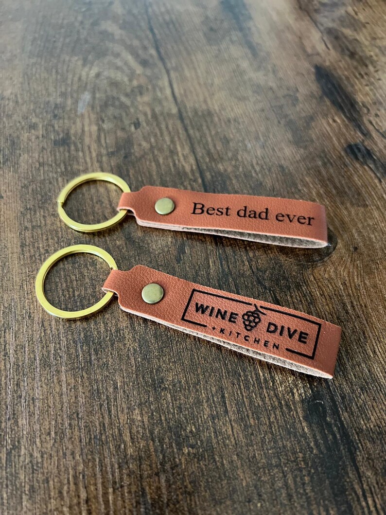 Personalized Keychain Custom Name Logo Text Keyring Christmas Group ...