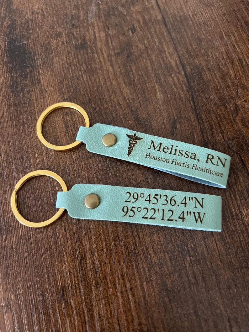 Personalized Keychain Custom Name Logo Text Keyring Christmas Group ...