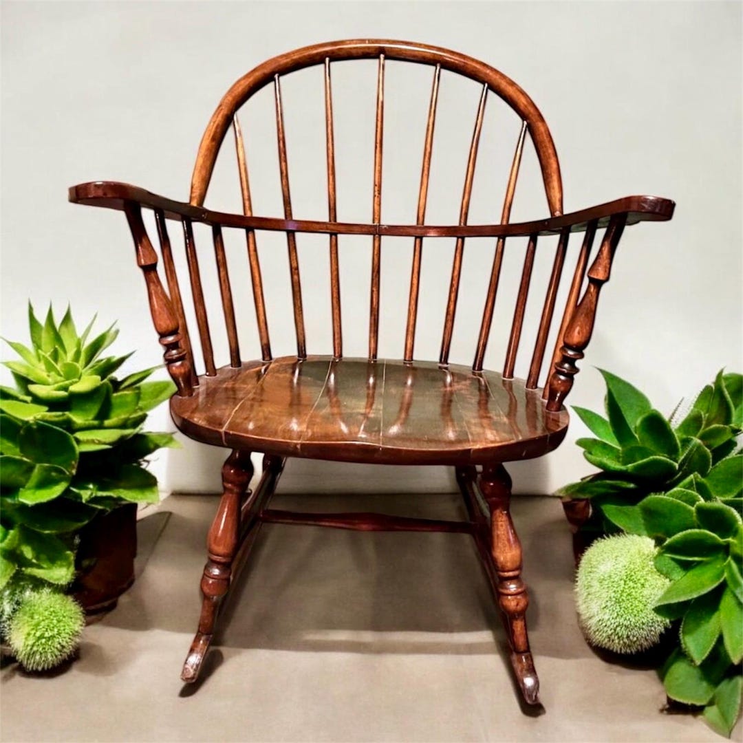 1930s Vintage Nichols and Stone Windsor Rocker/ Rocking Chair - Etsy