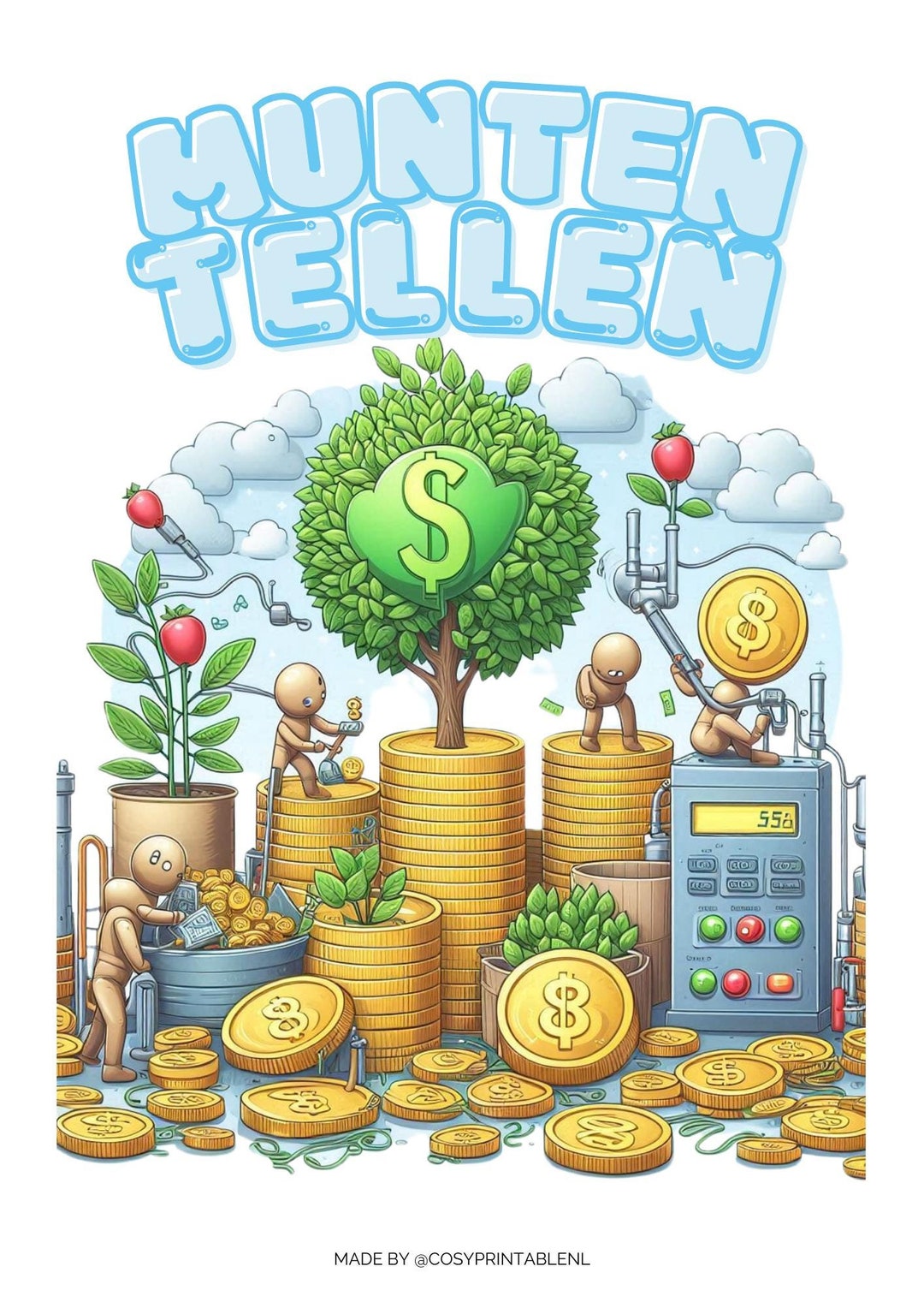 Coin Counting Practice for Children - Etsy