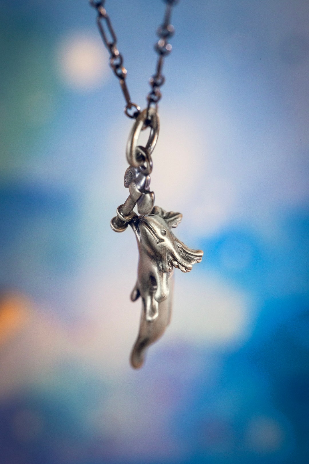 Axe-olotl Necklace, Completely Handmade Axolotl With an Axe Necklace in ...