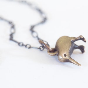 Kiwi Necklace!! Handmade Kiwi Charm in Silver, 14k Gold, or Bronze ...