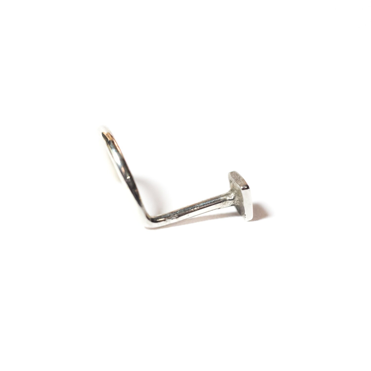 Subtle Solid Sterling Silver Square Nose Stud That's Totally Hand Made ...