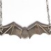 Silver Bat Wings Necklace With Oval Labradorite Cabochon - Etsy