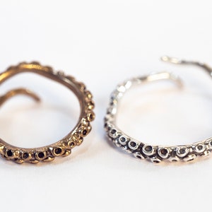 Tantalizing Tentacle Rings! Wrap Your Fingers in Awesome Adjustable Silver, Brass, or Gold ...