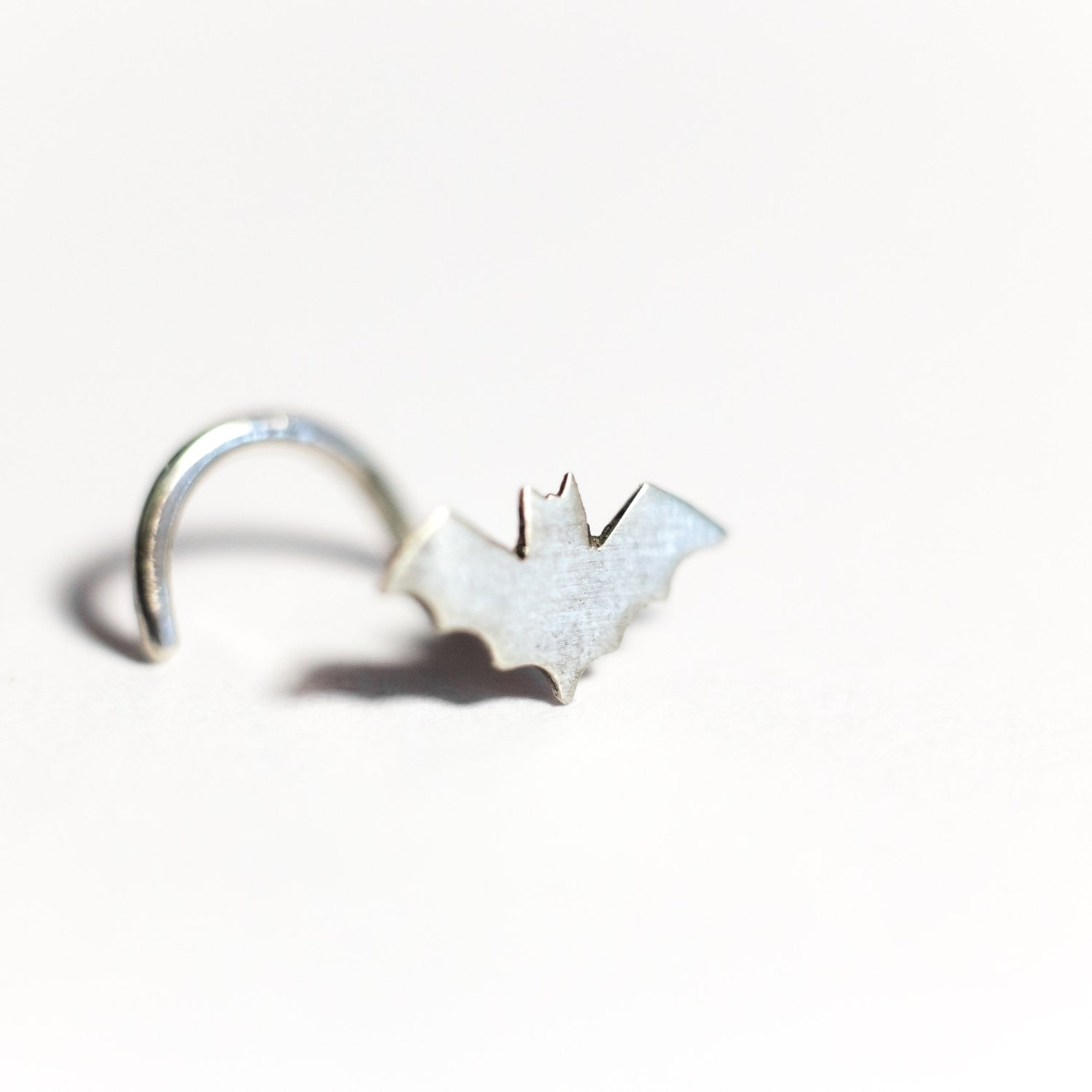Twinkle Twinkle Little Bat Nose Stud in Sterling Silver / Individually ...