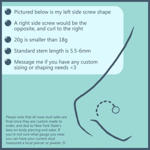 Super Simple Tiny Triangle Nose Stud Hand Made in Solid Sterling Silver ...