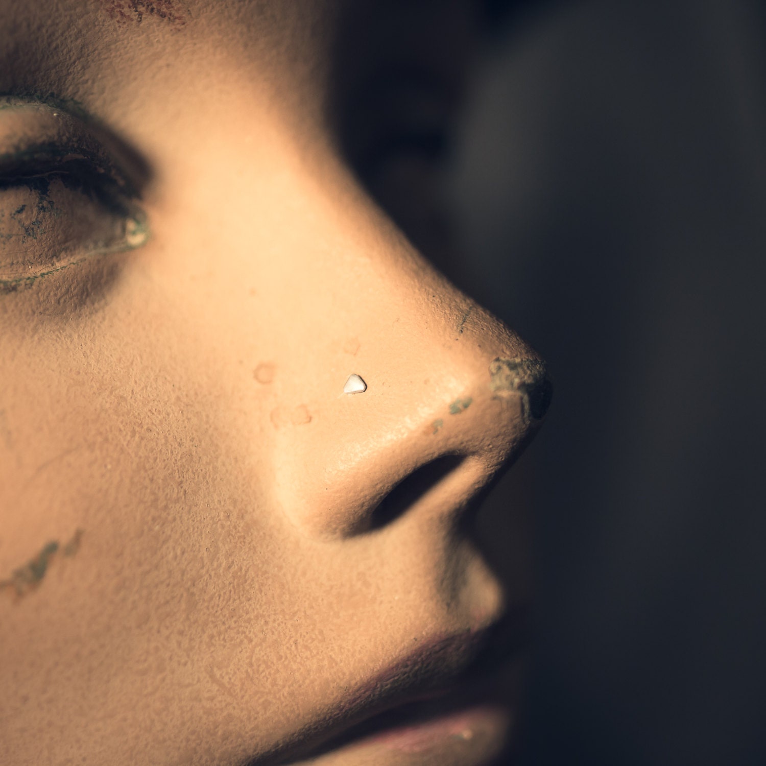 Super Simple Tiny Triangle Nose Stud Hand Made in Solid | Etsy