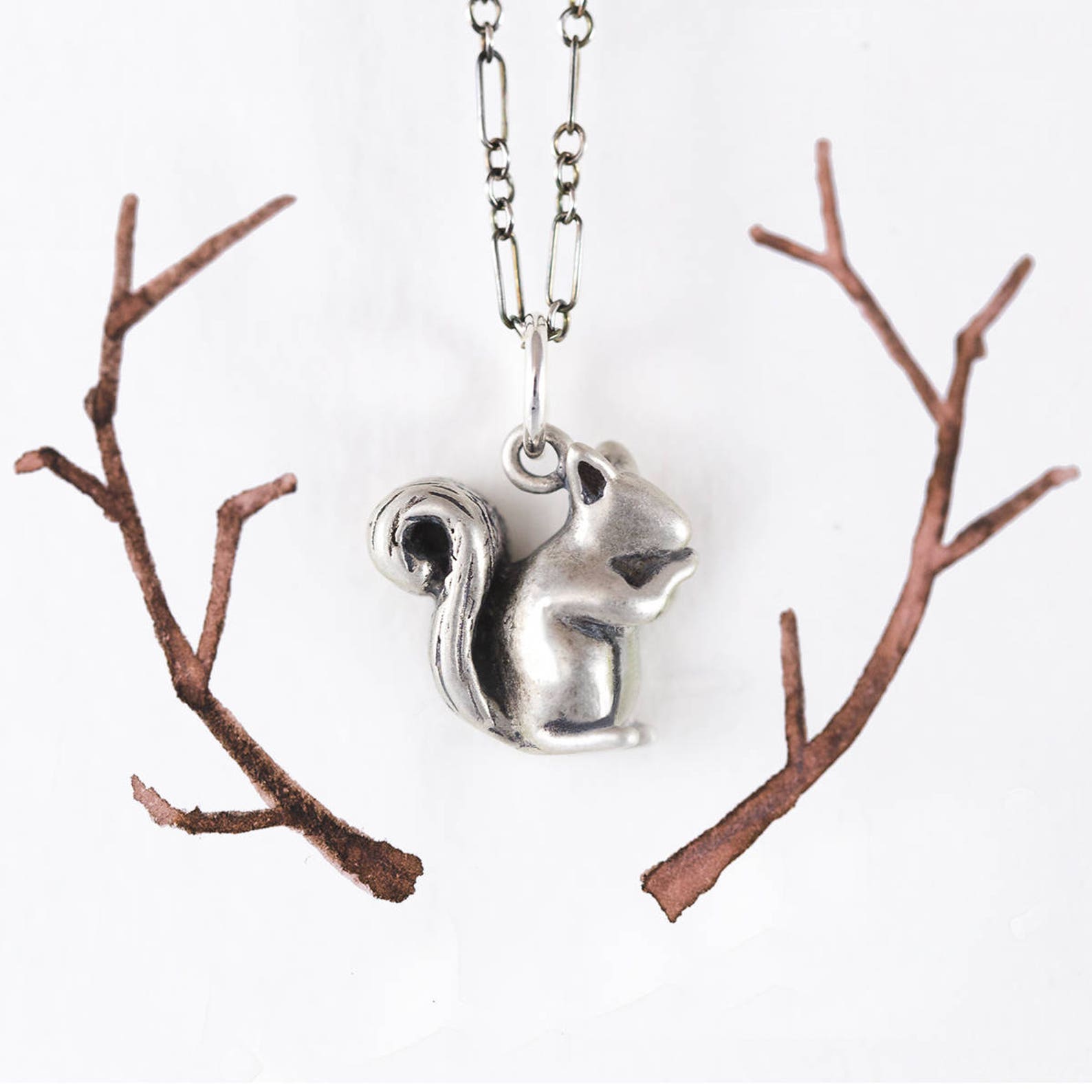 Squirrel Necklace Get Your Handmade Squirrel Pendant in - Etsy