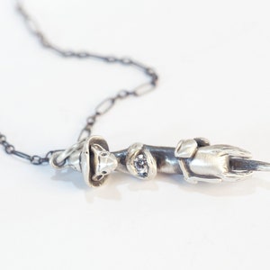 Wizard Weasel Necklace Adopt a Ferret Pendant in Sterling Silver ...