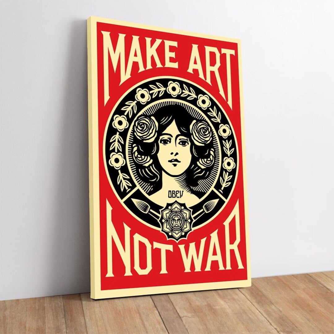Peacefull Poster, Make Art Not War Poster, Peace Poster, Home Decor ...