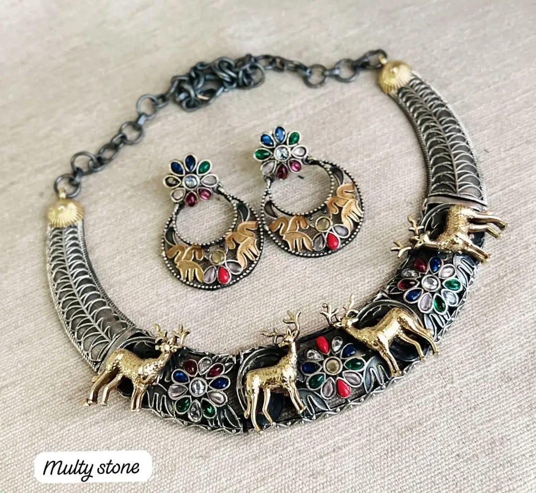 Oxidised Jewellery Sets - Etsy