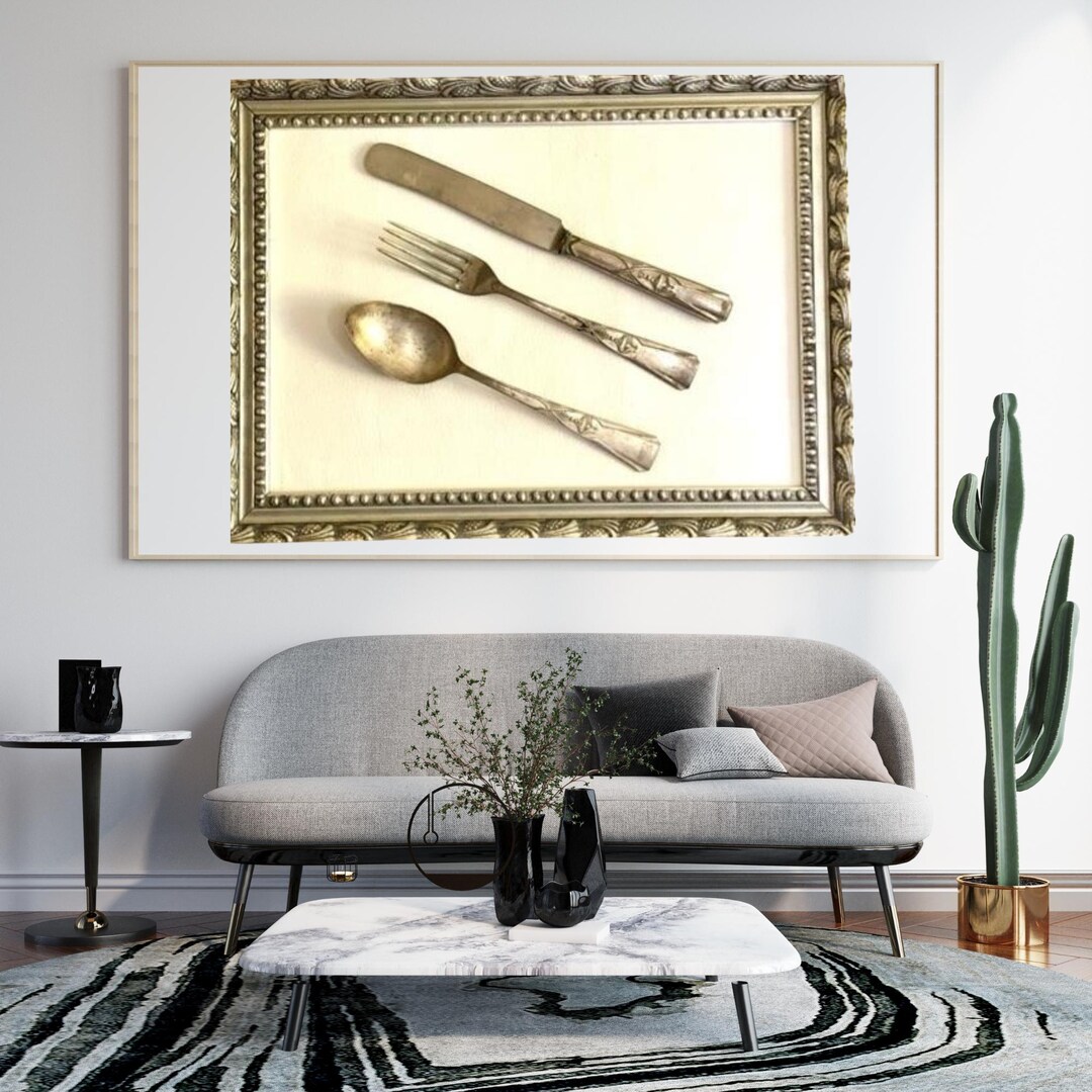 Cutlery Wall Decor Sculpture of Vintage Forks Spoons Knife Teaspoons ...