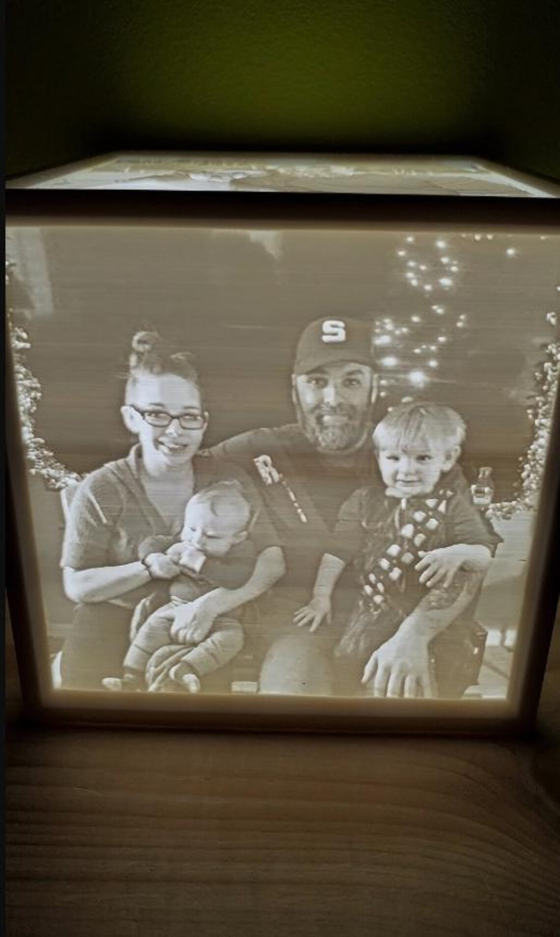 Custom 4 Photo Light Box Lithophane Lamp Personalized LED 4x4 - Etsy