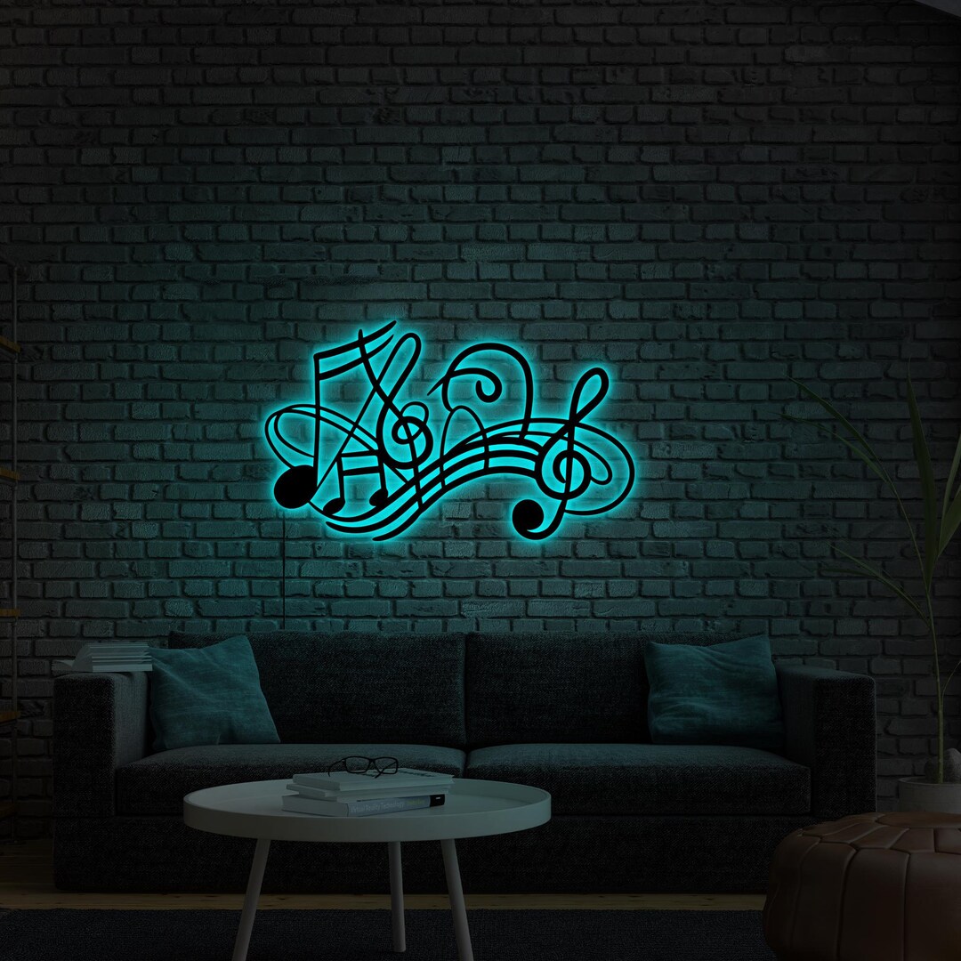 Neon Wall Art, Led Metal Wall Decor With Lights, Illumineted Sign for ...
