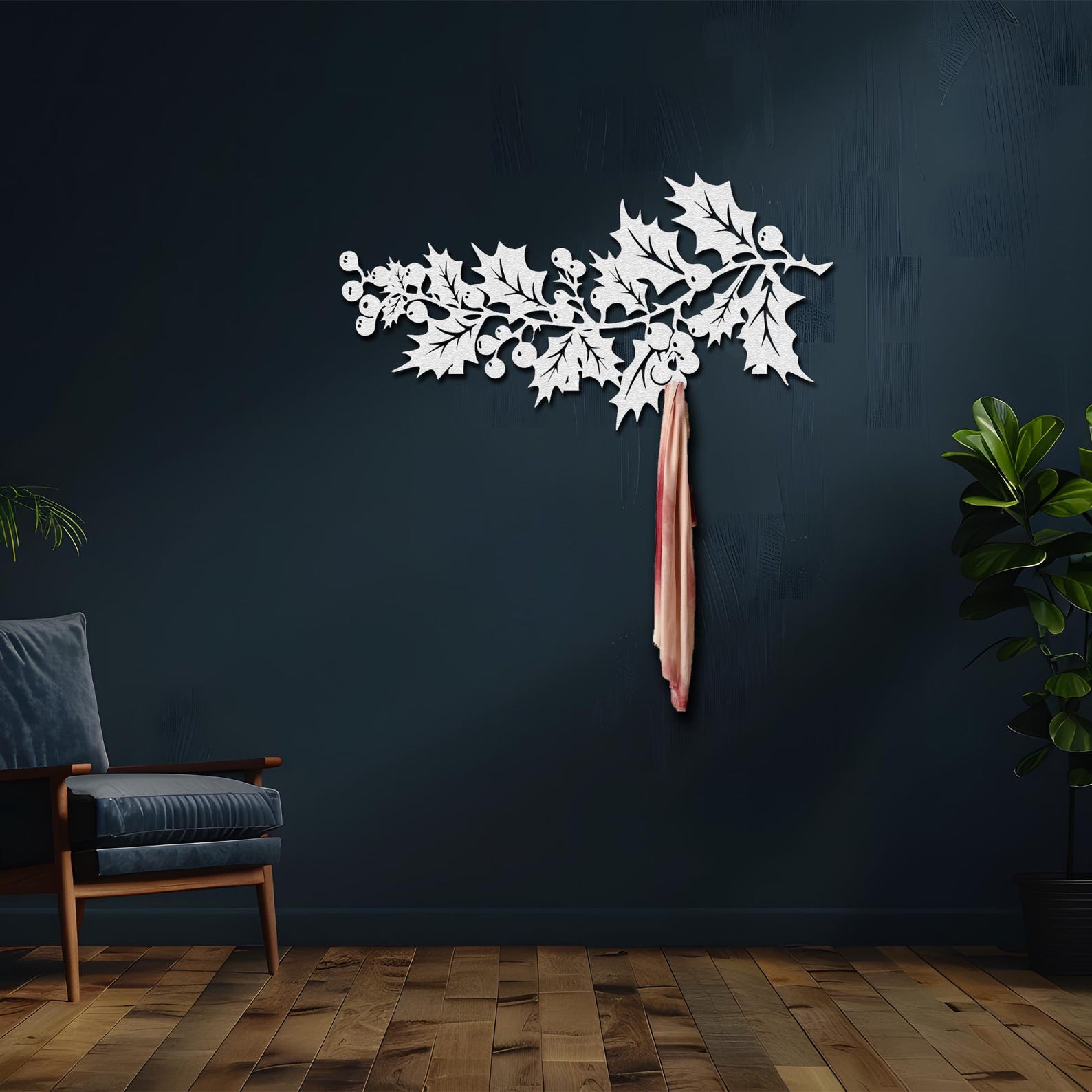 Coquina Tree Branch Coat Rack, Christmas Decoration, Entryway Organizer ...