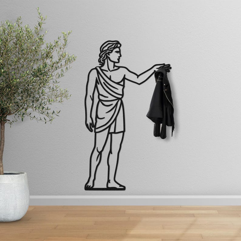 Apollo Wall Hook: Greek Statue Metal Coat Rack, Mythology Decor - Etsy