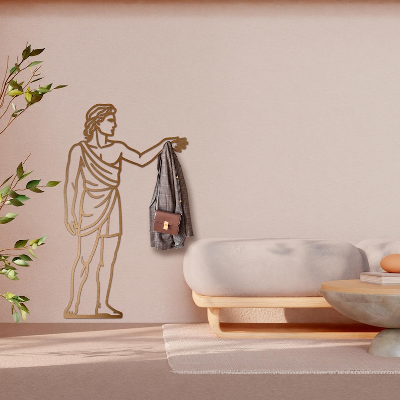 Apollo Wall Hook: Greek Statue Metal Coat Rack, Mythology Decor - Etsy