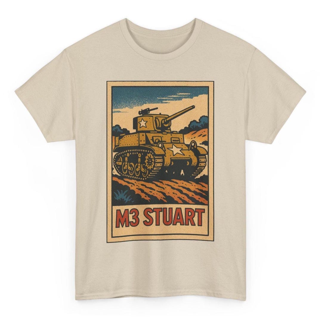 M3 Stuart Tank T-shirt: Retro Comic Style WWII Tee - Etsy