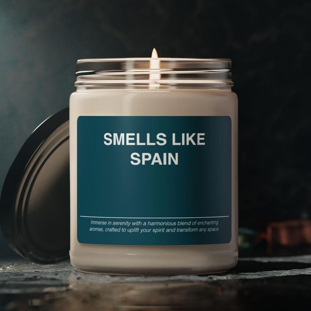 Spain Scented Candle: Spanish Travel Souvenir, Soy Wax Candle (9oz) - Etsy