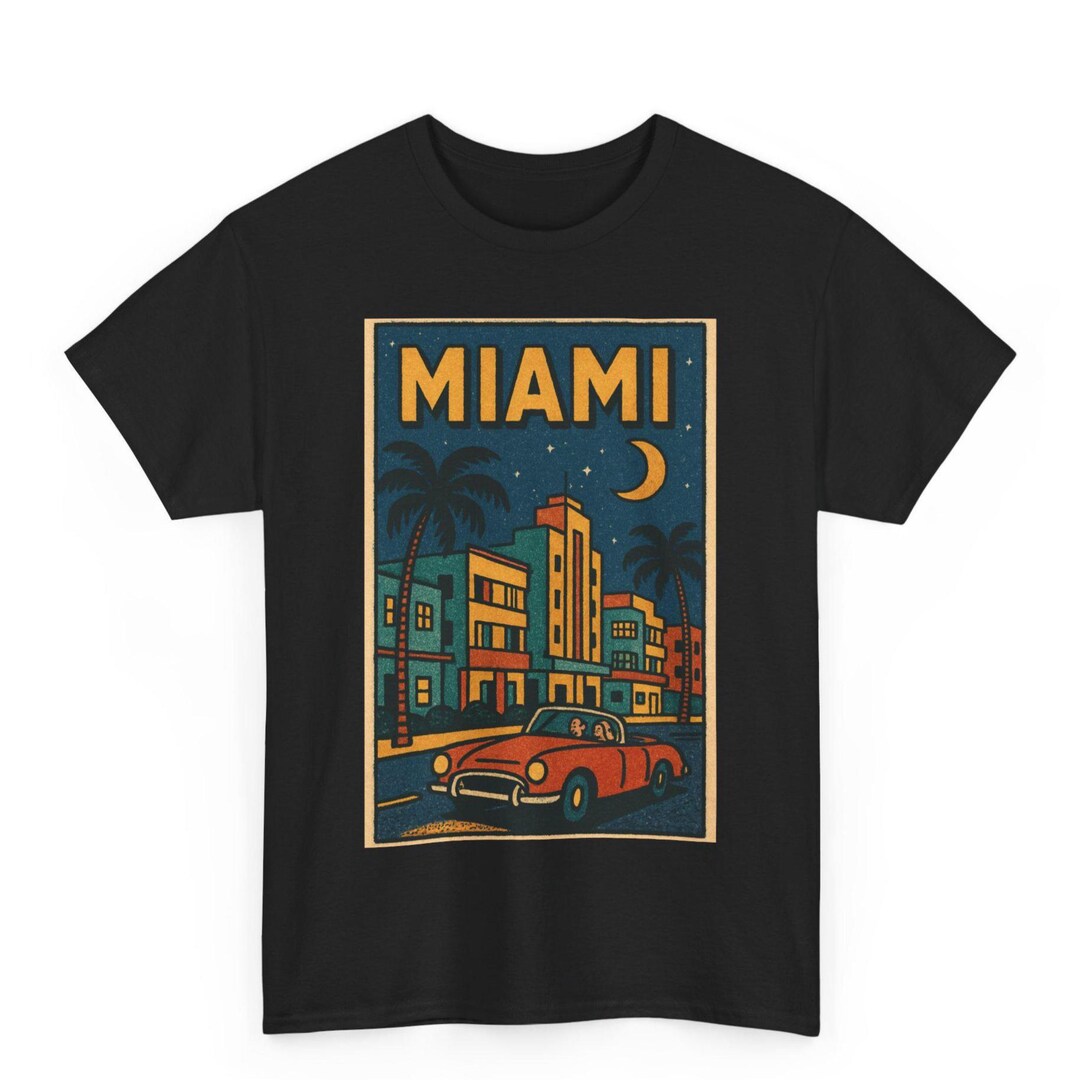 Miami Retro Comic T Shirt Unisex | Vintage Florida City Graphic Tee ...