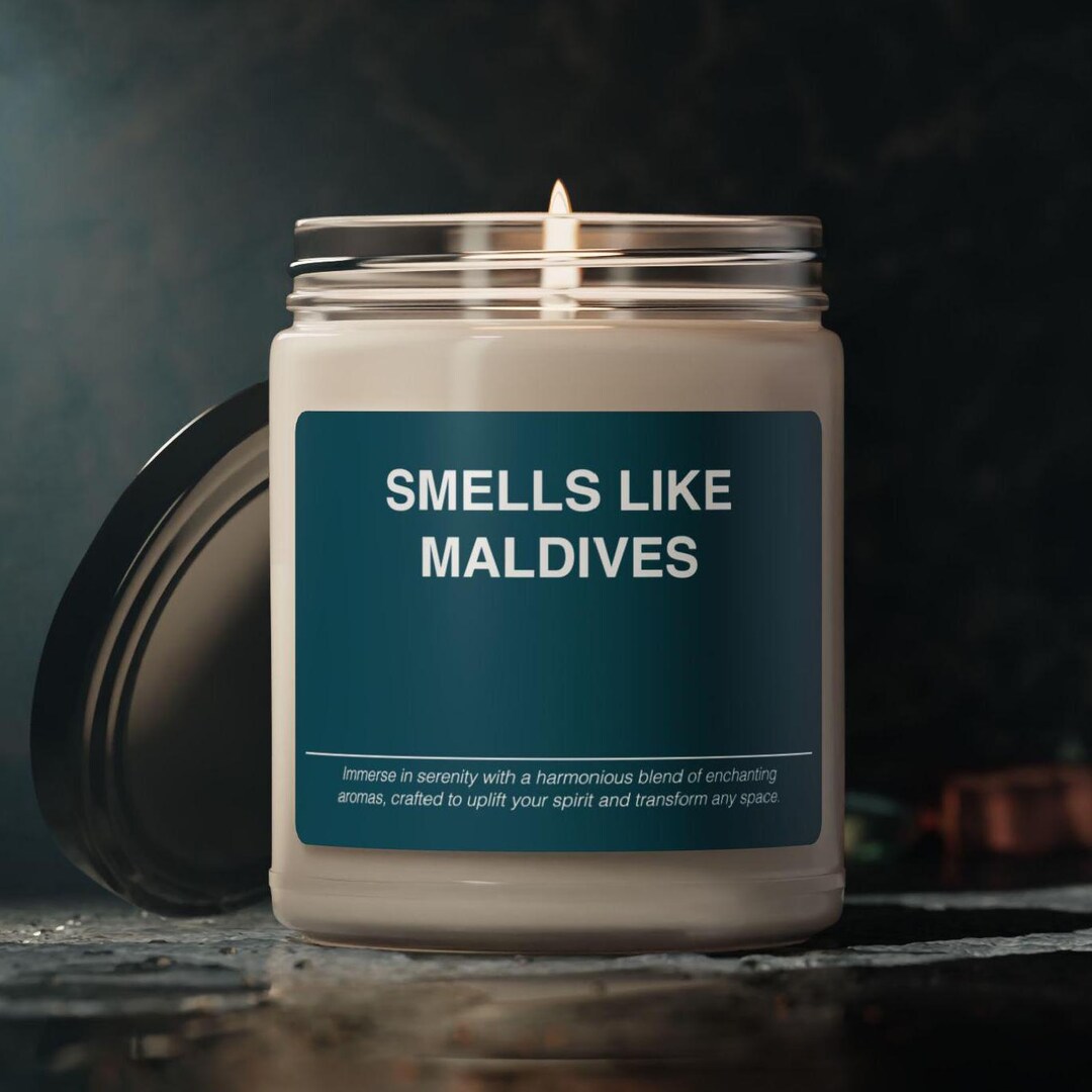 Maldives Scented Candle: Soy Wax Candle Gift, 9oz Jar - Etsy