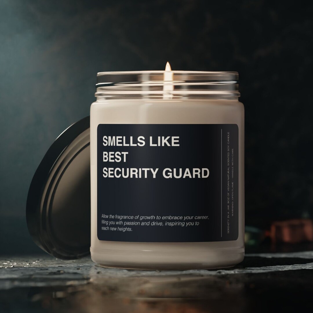 Security Guard Candle Gift: Scented Soy Wax Candle, 9oz Jar - Etsy