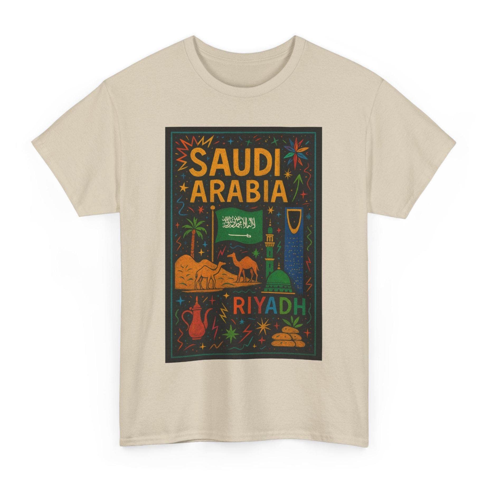 Vintage Riyadh Saudi Arabia T-shirt: Middle Eastern Pride Graphic Tee ...