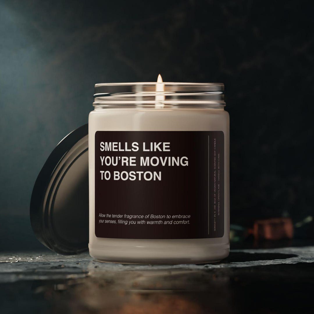 Moving to Boston Candle Gift, Scented Soy Wax Jar - Etsy