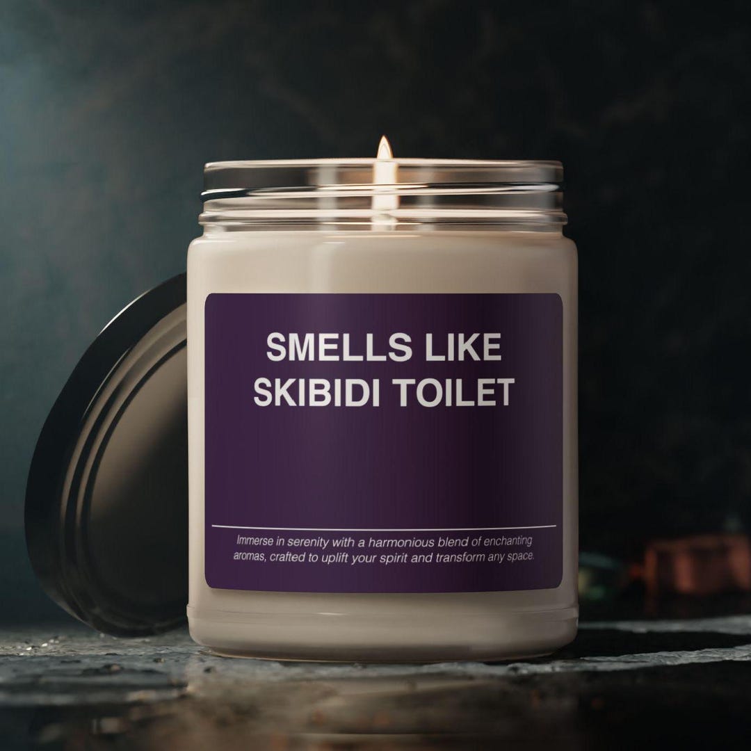 Skibidi Toilet Candle Sigma Cursed Meme Humor Funny Gift Smells Like ...