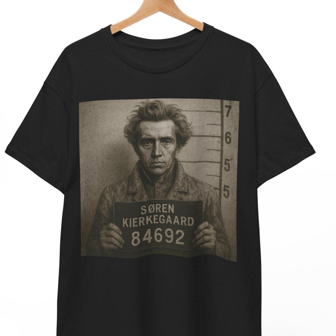 Soren Kierkegaard Mugshot T-shirt: Funny Philosopher Gift - Etsy