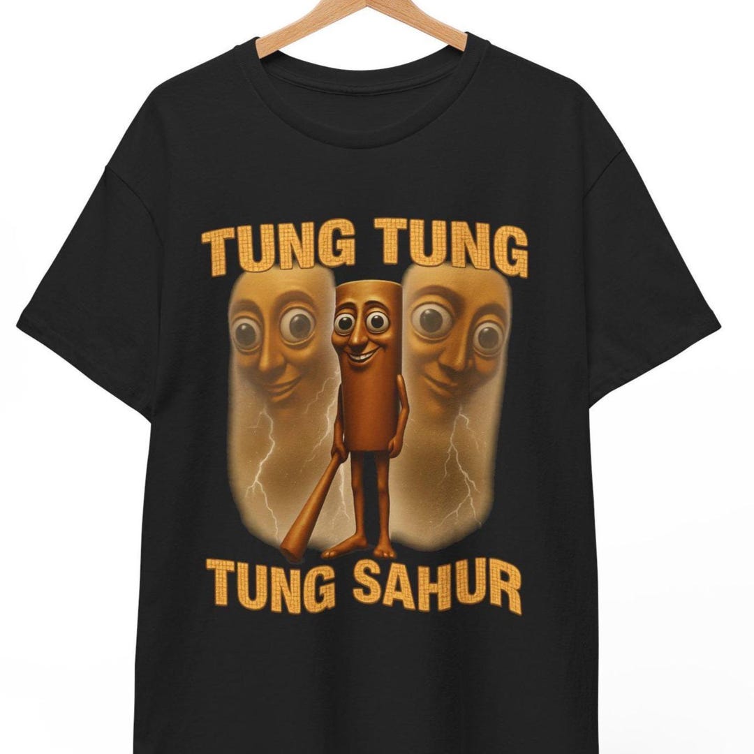 Tung Tung Tung Sahur Baseball Meme Shirt, Funny Italian Brainrot T ...