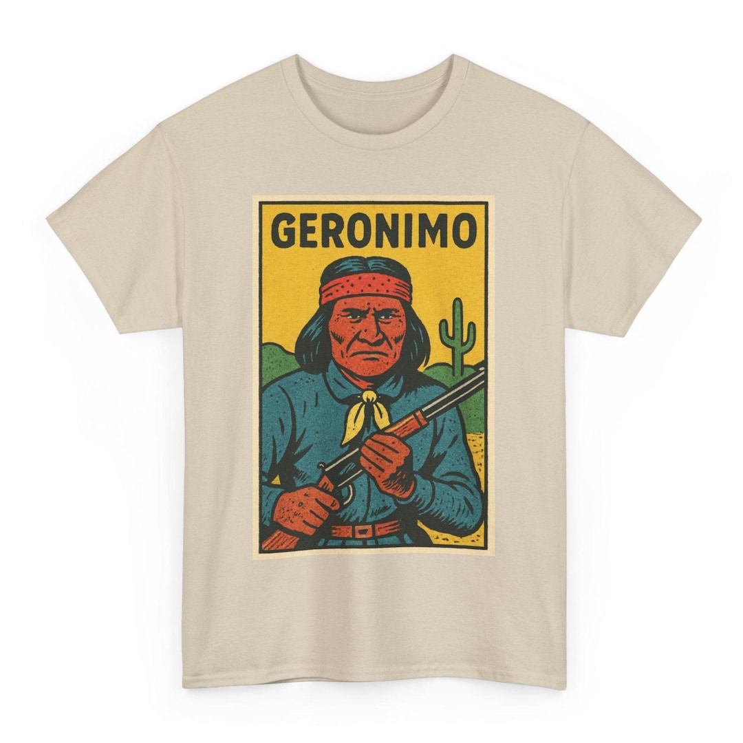 Geronimo T-shirt: Retro Comic Apache Warrior Graphic Tee - Etsy