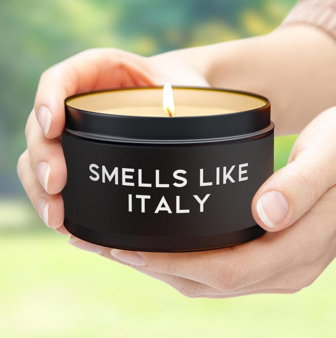 Italy Candle Gift: Coconut Soy Wax Scented Tin Candle - Etsy