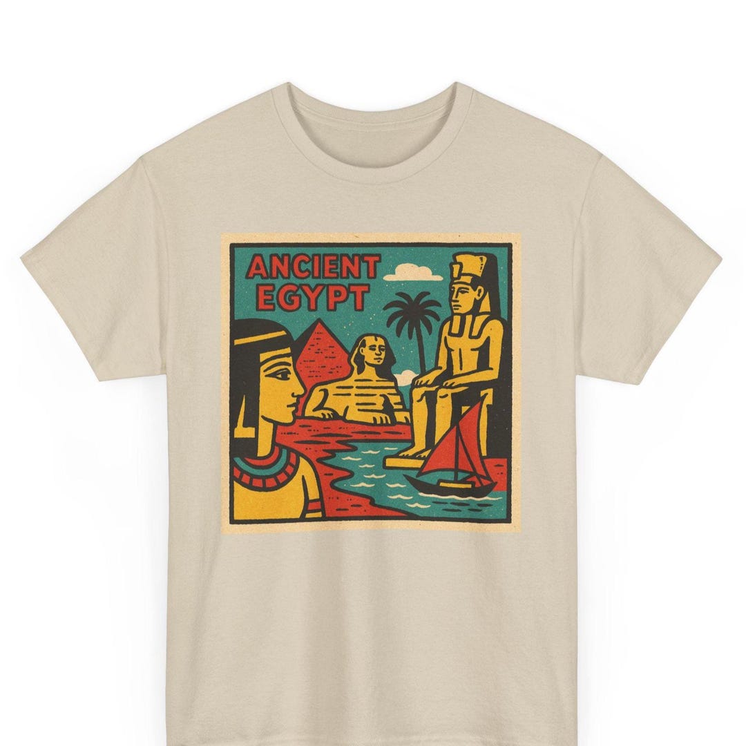 Ancient Egypt Comic T-shirt: Retro Pharaohs & Pyramids Graphic Tee - Etsy