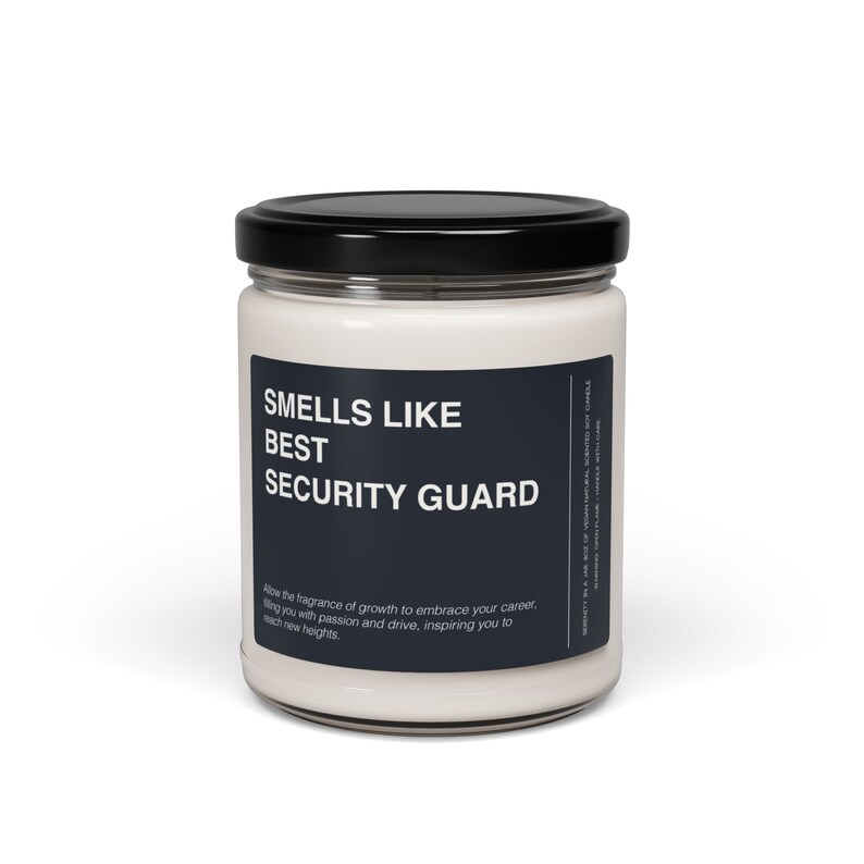 Security Guard Candle Gift: Scented Soy Wax Candle, 9oz Jar - Etsy