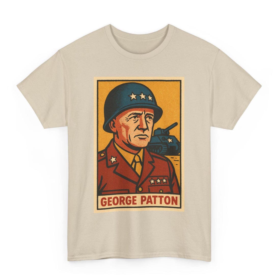 George Patton T-shirt: Retro Comic Style WWII General Tee - Etsy