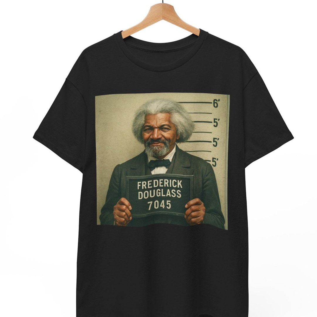 Frederick Douglass Mugshot T-shirt: Retro Abolitionist Tee, History ...
