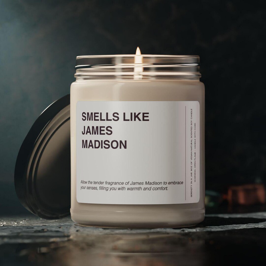 James Madison Candle: Scented Soy Wax, U.S. President Gift - Etsy