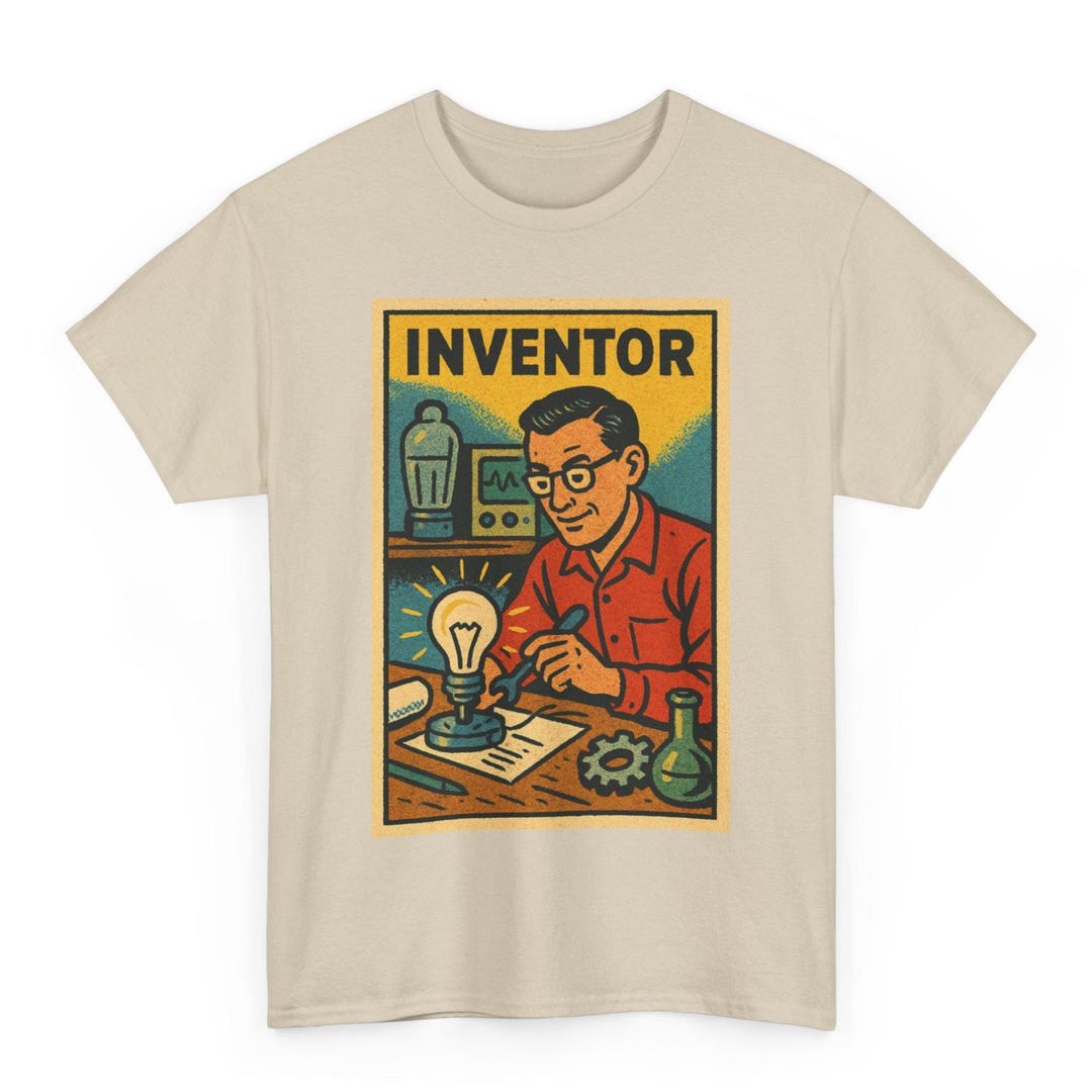 Inventor T-shirt: Retro Comic Style Genius Mind Tee - Etsy