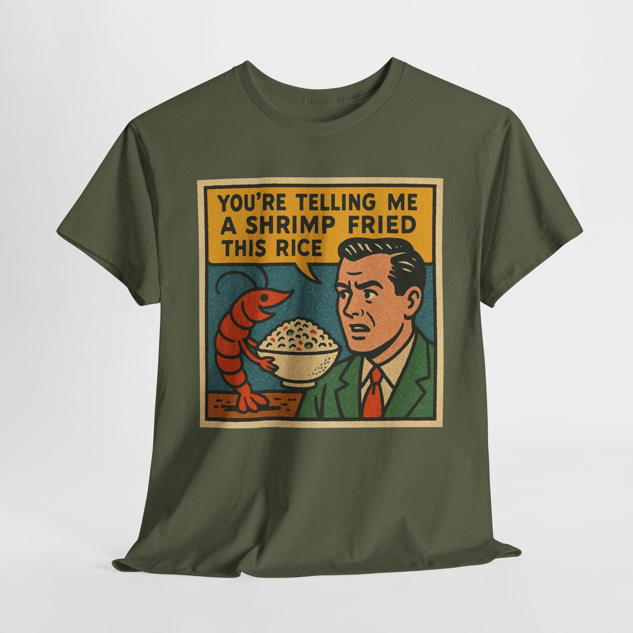 Shrimp Fried Rice Meme T-shirt: Funny Retro Comic Tee, Soft Cotton - Etsy