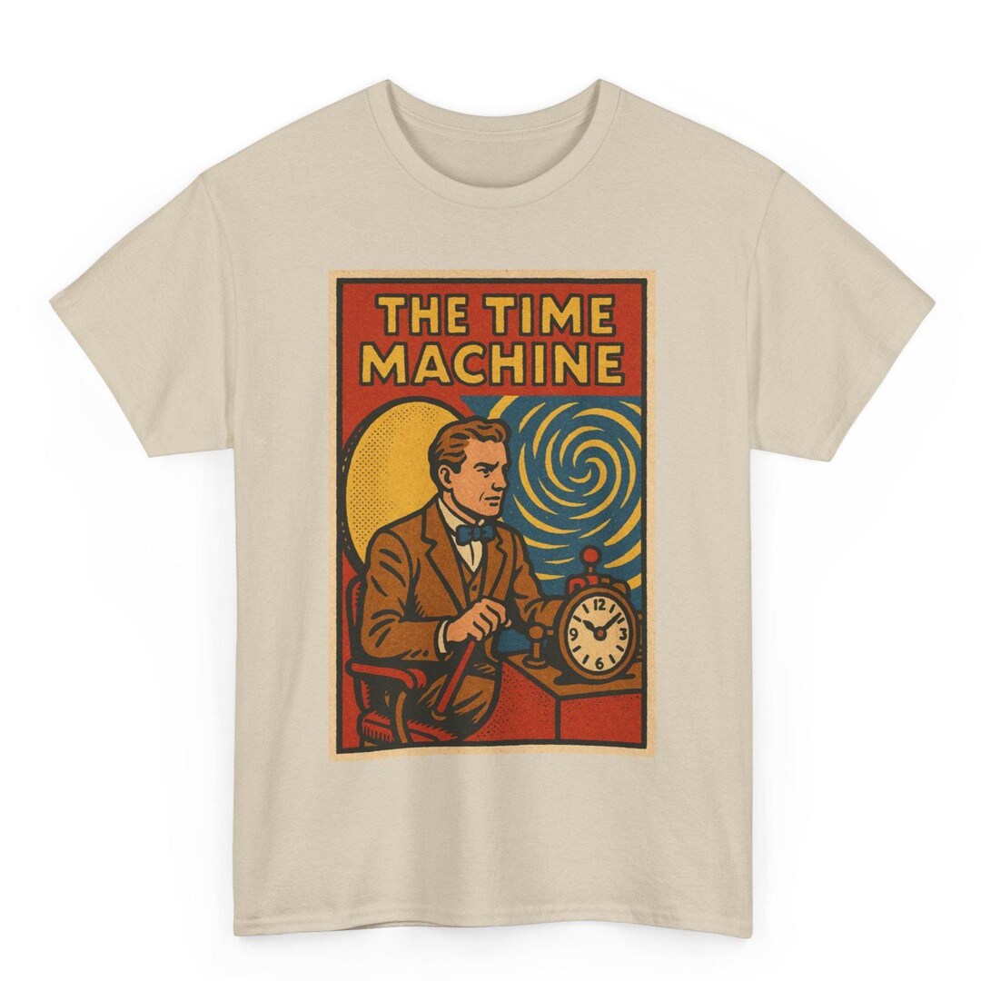 The Time Machine T-shirt: H.G. Wells Retro Comic Book Tee - Etsy